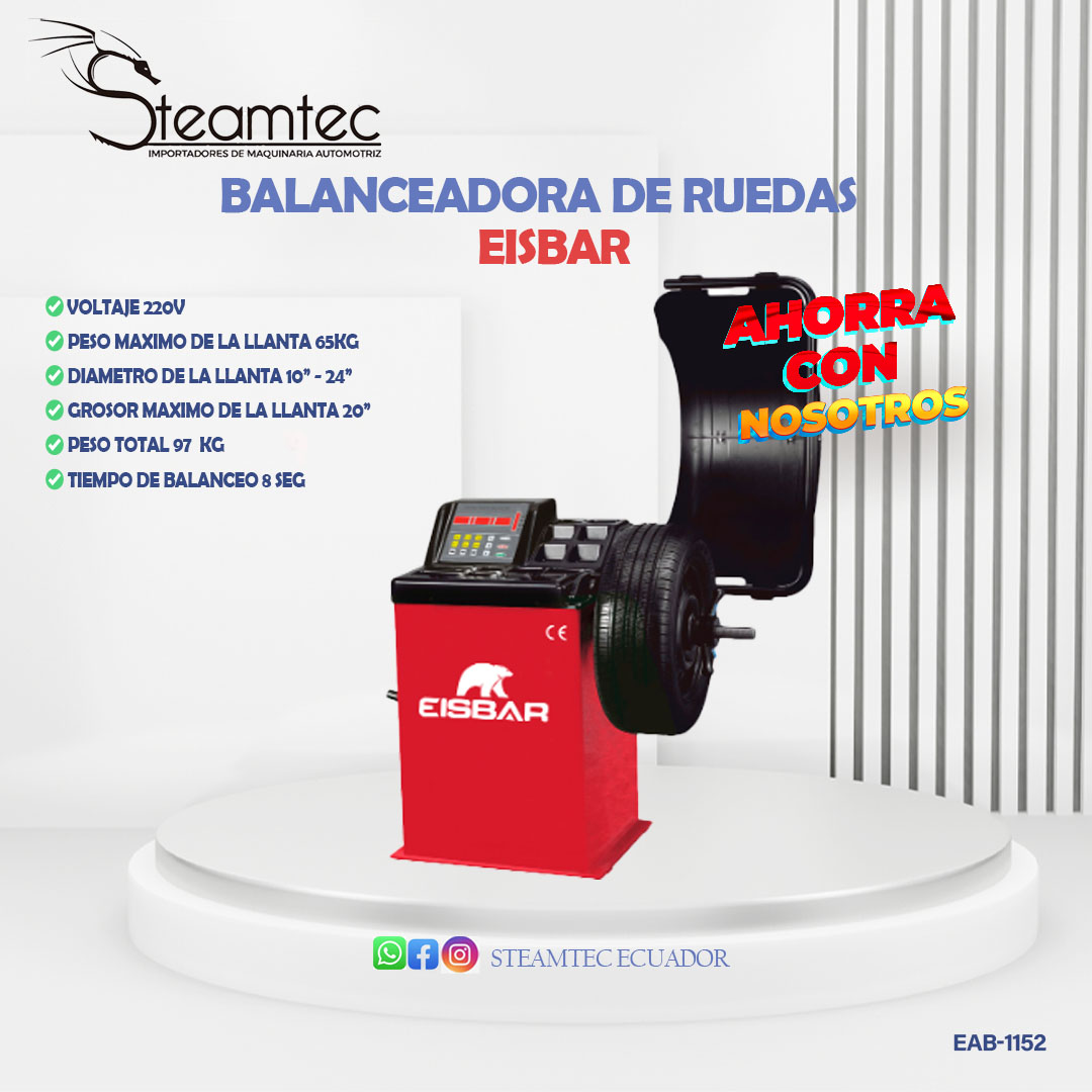 Balanceadora de Ruedas Eisbar - Steamtec Ecuador
