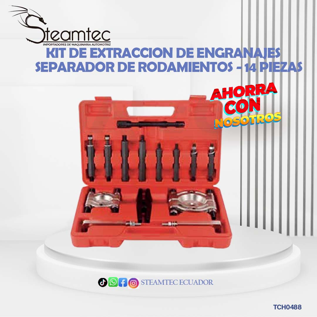 Kit de Extracción de Engranajes Separador de Rodamientos 14 Pcs ...