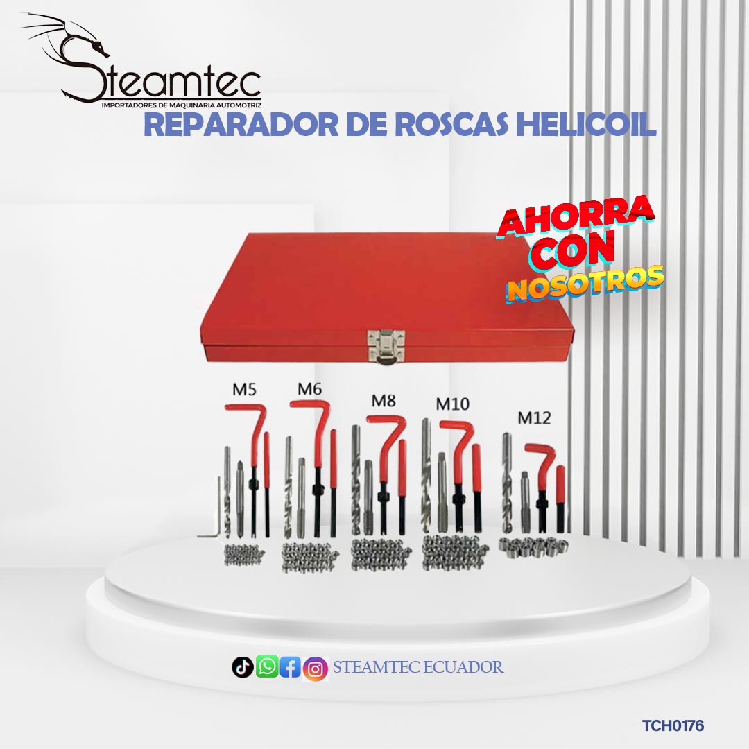 Reparador de Roscas Helicoil - Steamtec Ecuador